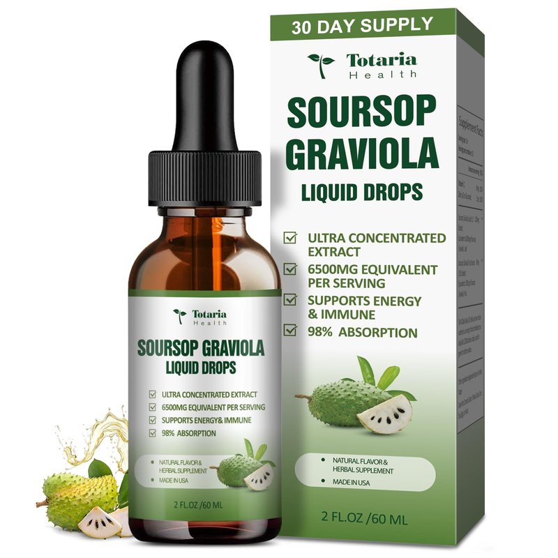 Pure Soursop Graviola Liquid Drop Support Digestive Skin Health, Sleep ...