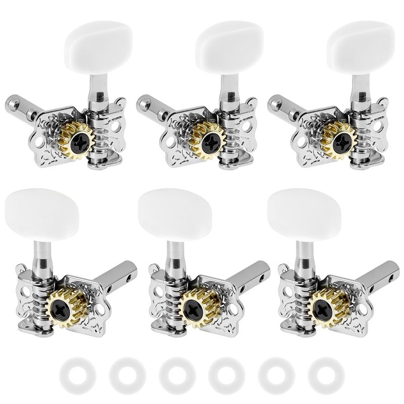 QWORK Guitar String Tuning Peg, Set of 6 Tuner Machine Head, Complete ...