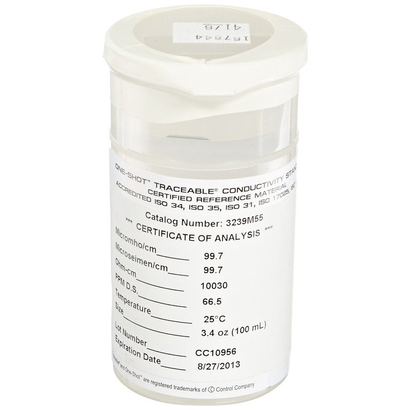 Thomas One-Shot Traceable Conductivity Standards, 100µS MicroMHOS (Pack ...