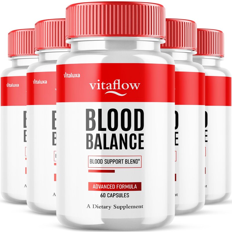 (5 Pack) Vitaflow Blood Balance Support Supplement, Vita Flow Capsules ...