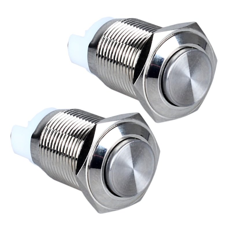 DMWD 2-Pack 19mm Latching Metal Waterproof Push Button Switch ON-Off 3/ ...