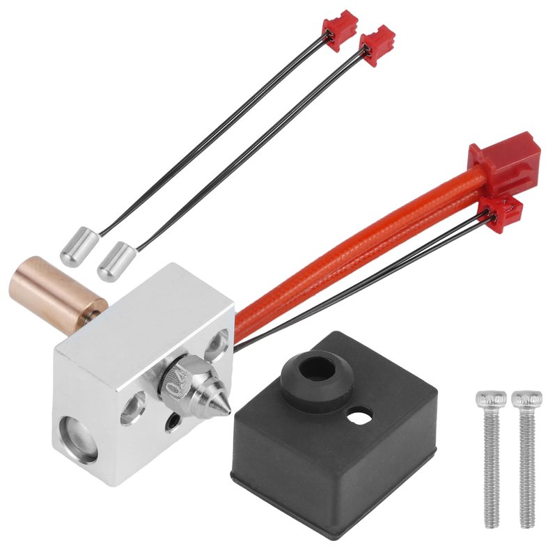 QWORK Extruder Heater Block Kit, 300℃ High Temperature, with Extra ...