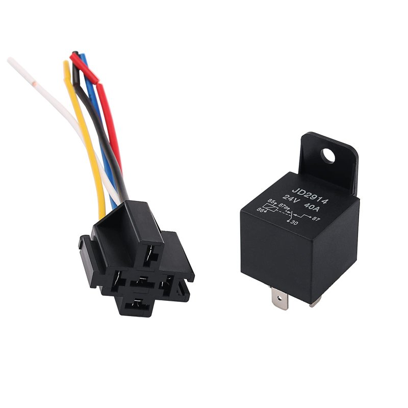 DMWD 1 Pack Car Relay with Harness Truck Motor 5 Pins Heavy Duty On/Off ...